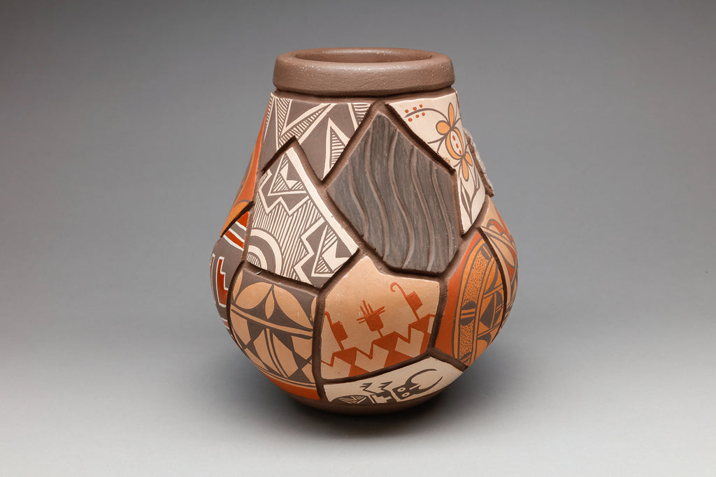 Shard Pot by Daryl Candelaria, San Felipe Pueblo – Quintana Galleries