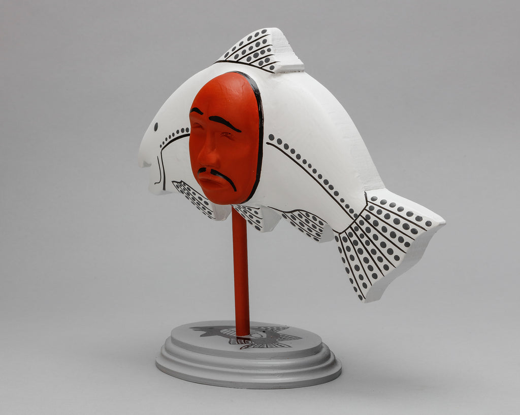 Shaman Transforming into Salmon by Bryan Amos, Cup'ig – Quintana Galleries