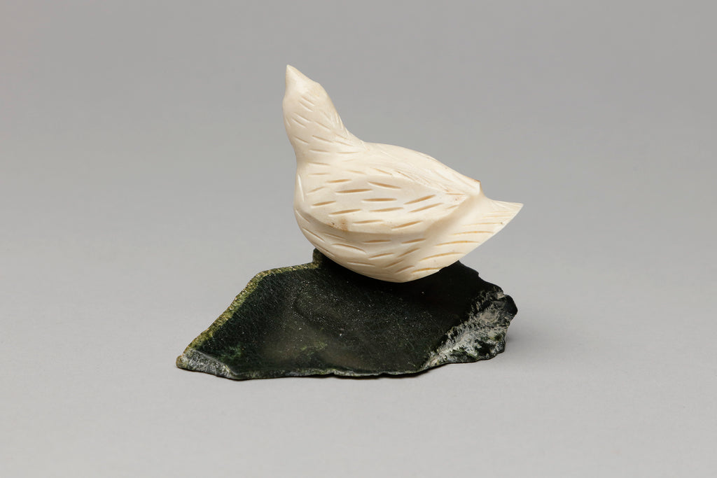 White Partridge Carving by Silas Kayakjuak, Inuit – Quintana Galleries