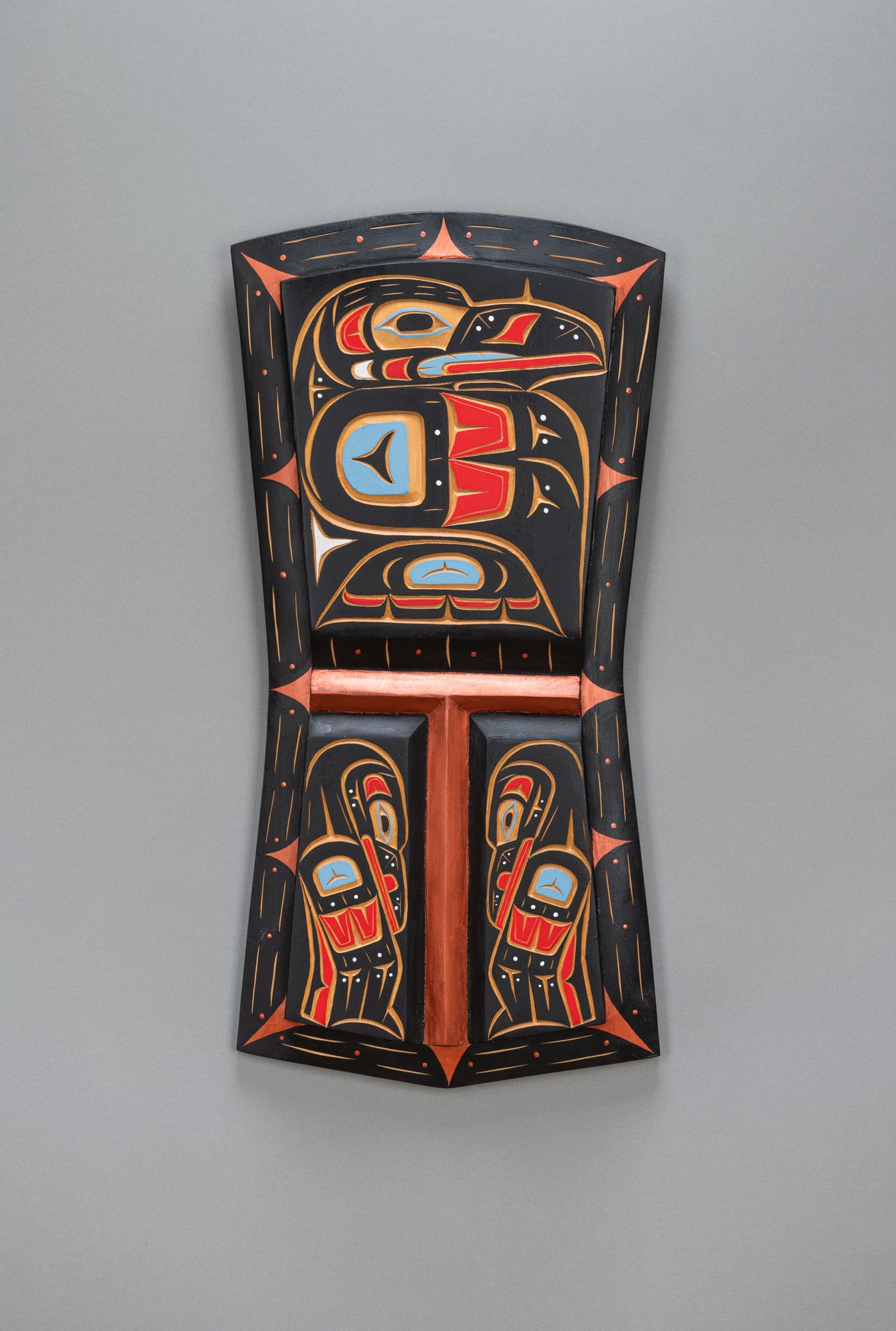Copper Shaped Panel with Ravens by Laurence Scow, Kwakwaka’wakw ...