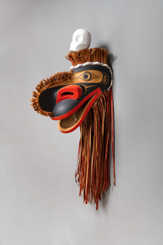 Crooked Beak Hamatsa Mask by Gene Brabant, Metis Cree – Quintana Galleries
