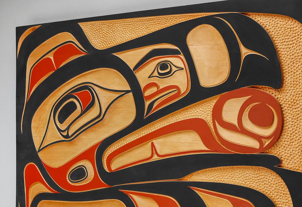 Panel depicting Raven Stealing the Sun by Doug Zilke – Quintana Galleries