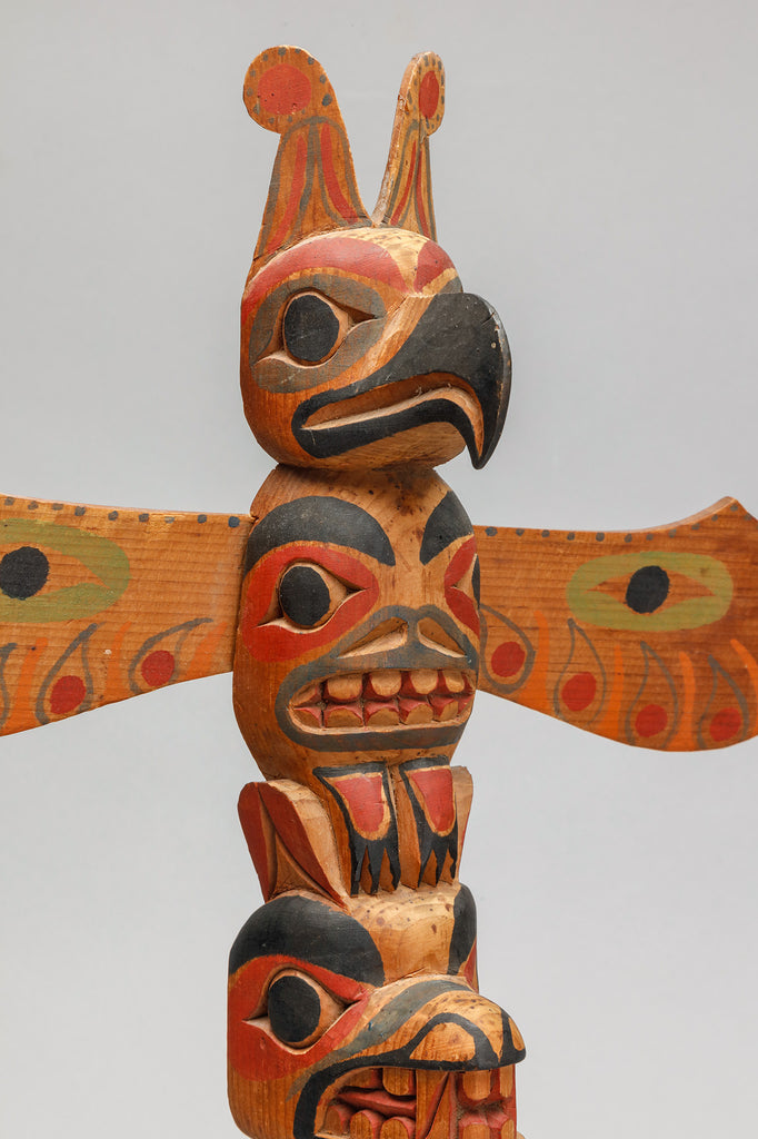 Vintage Coast Salish Model Totem Pole, c. 1940 – Quintana Galleries