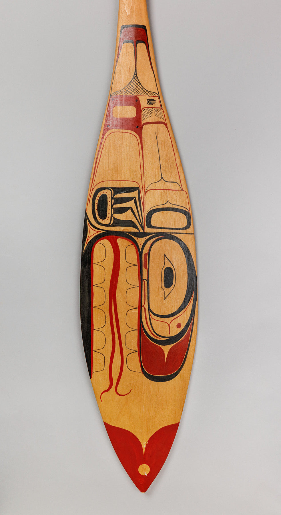 Vintage Tlingit Paddle depicting Gonakadet (Sea-Wolf), c. 1960 ...