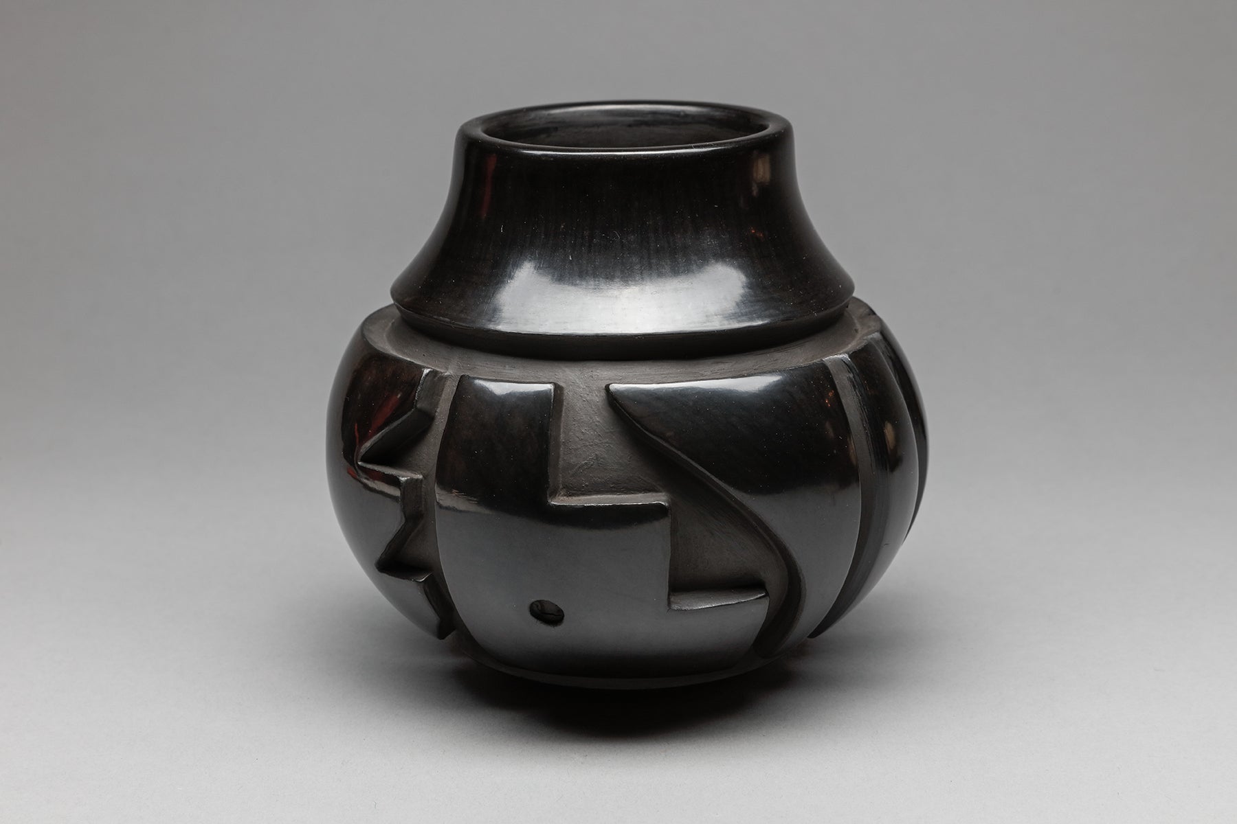 Incised Blackware Pot by Robert Cleto Nichols, Santa Clara Pueblo ...