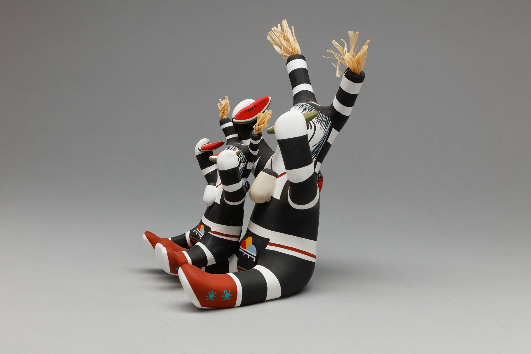 Two Koshare Clown Figures by Tony Dallas, Hopi Pueblo – Quintana Galleries