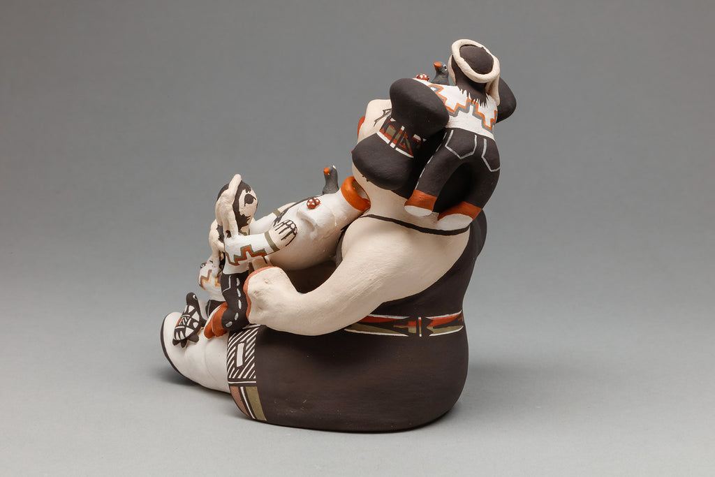 Storyteller Holding Pot and Three Children by Marilyn Ray, Acoma Puebl ...