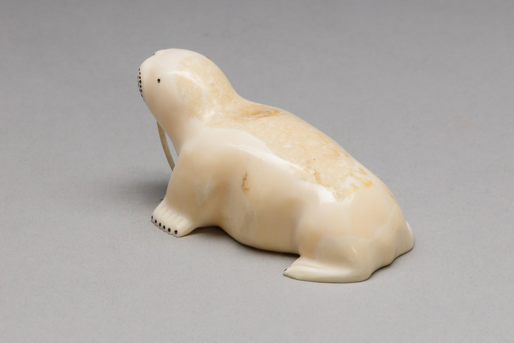 Vintage Walrus Carving by Wlifred Olanna Sr., Inupiaq – Quintana Galleries