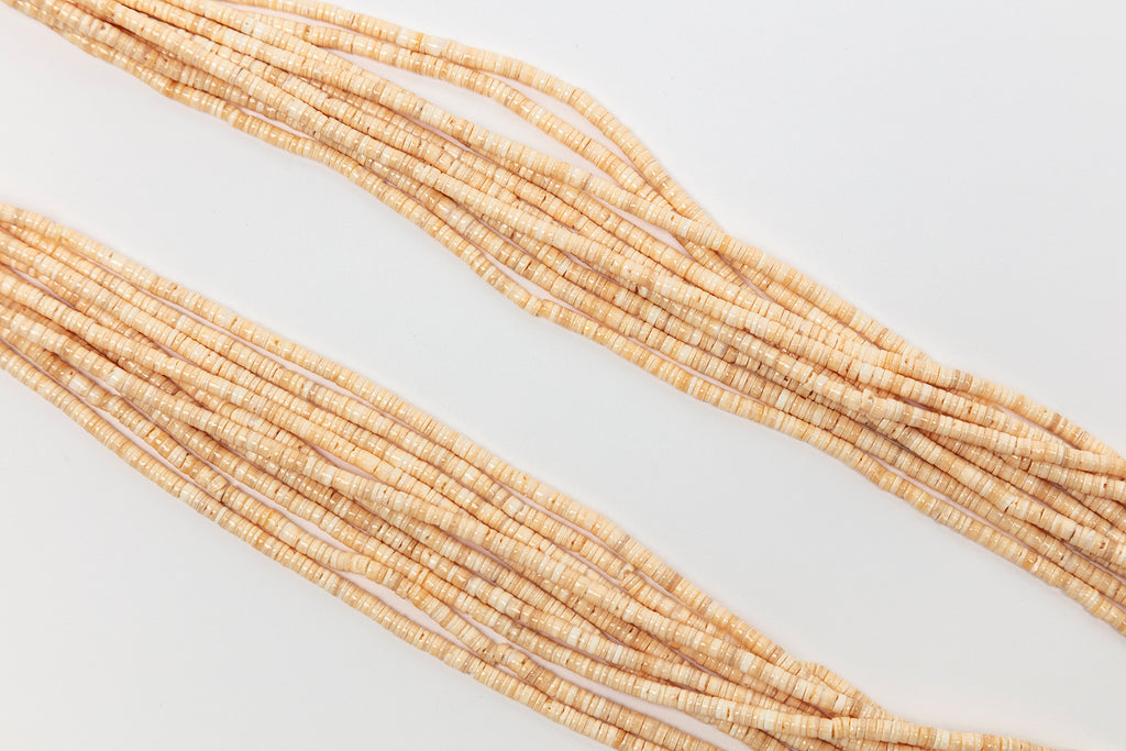 Ten Strand Hand Rolled Melon Shell Heishi Beads by Ramona Bird, Kewa ...