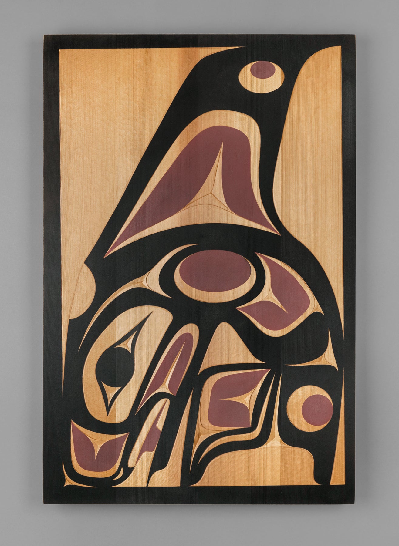 Panel depicting Orca by Andy and Ruth Wilbur Peterson, Skokomish ...