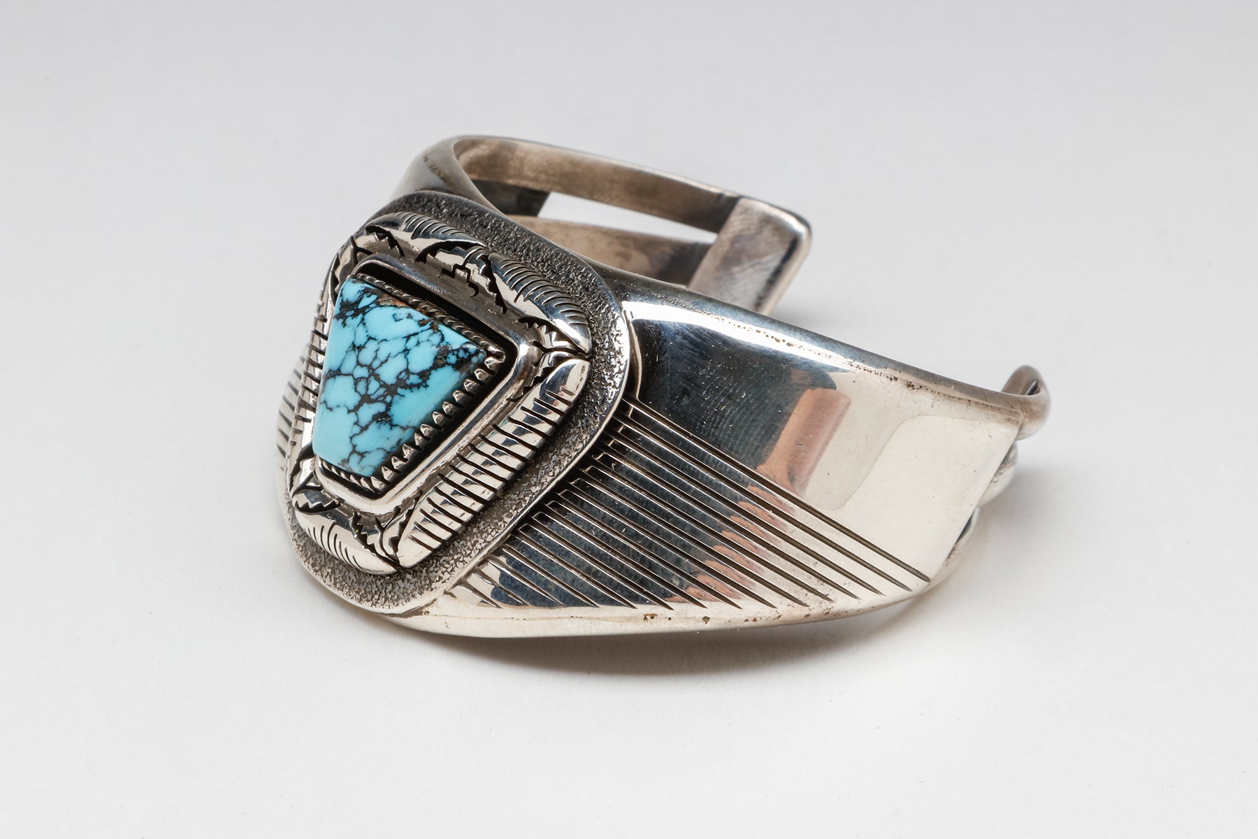 Cloud Mountain Turquoise Bracelet by Harold Begay, Navajo – Quintana ...