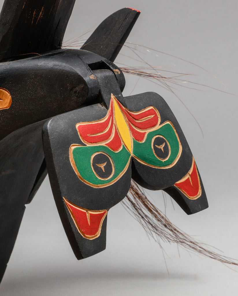 Rattle depicting Killer Whale with Raven Fins by Len Joseph, Kwakwaka ...