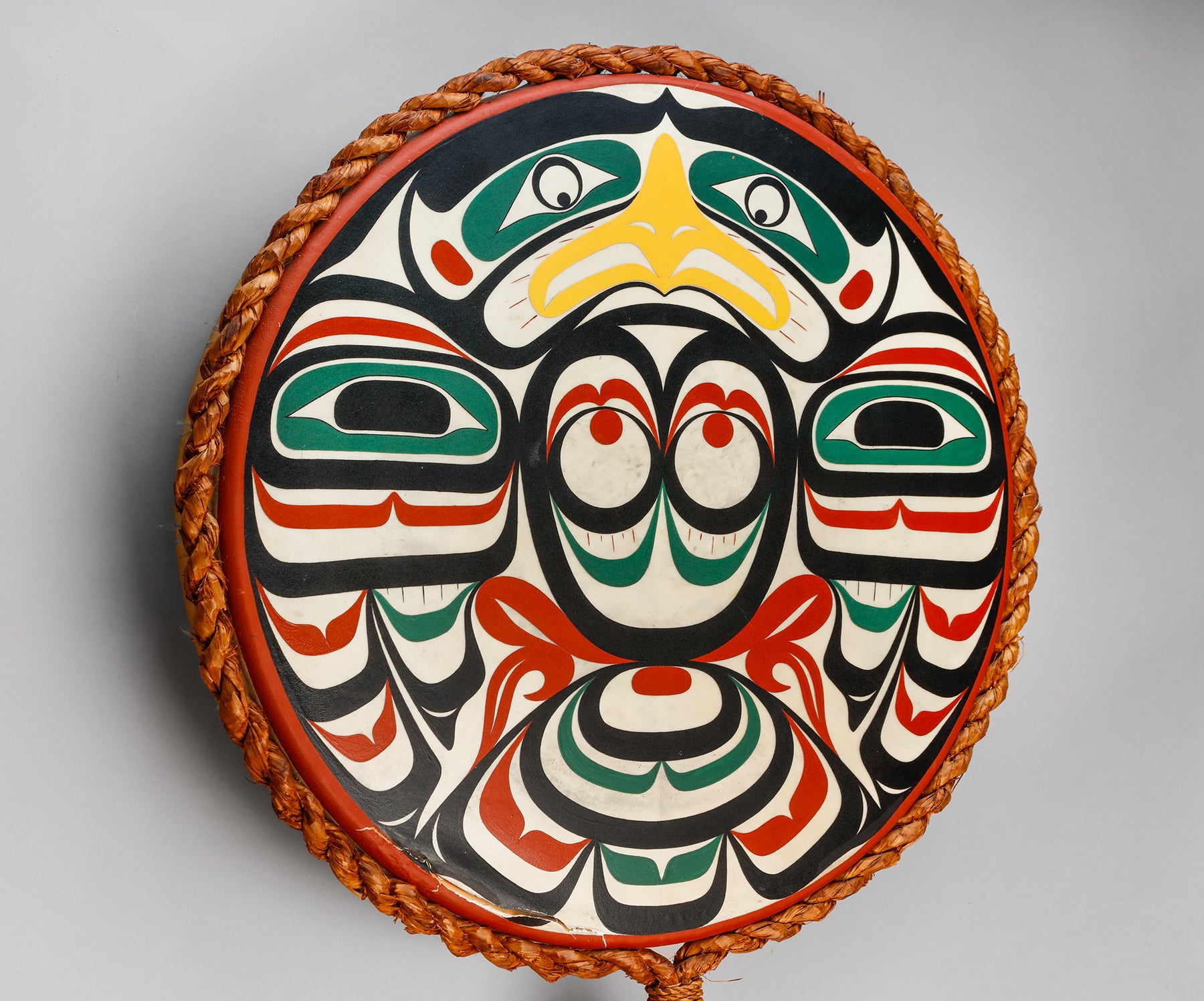 Hamatsa Drum depicting Thunderbird by Trevor Hunt, Kwakwaka'wakw ...