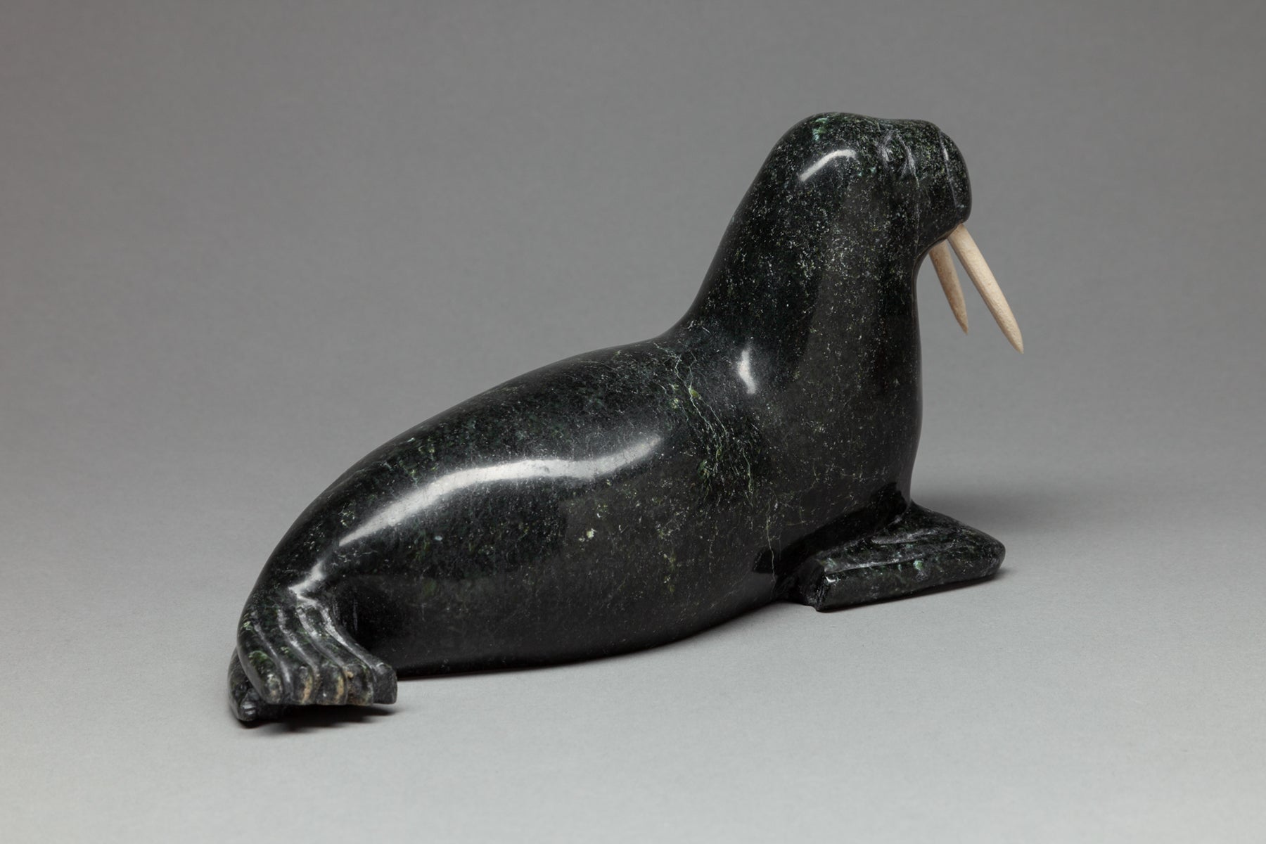 Walrus Carving by Mathewsie Kingwatsiaq, Cape Dorset – Quintana Galleries