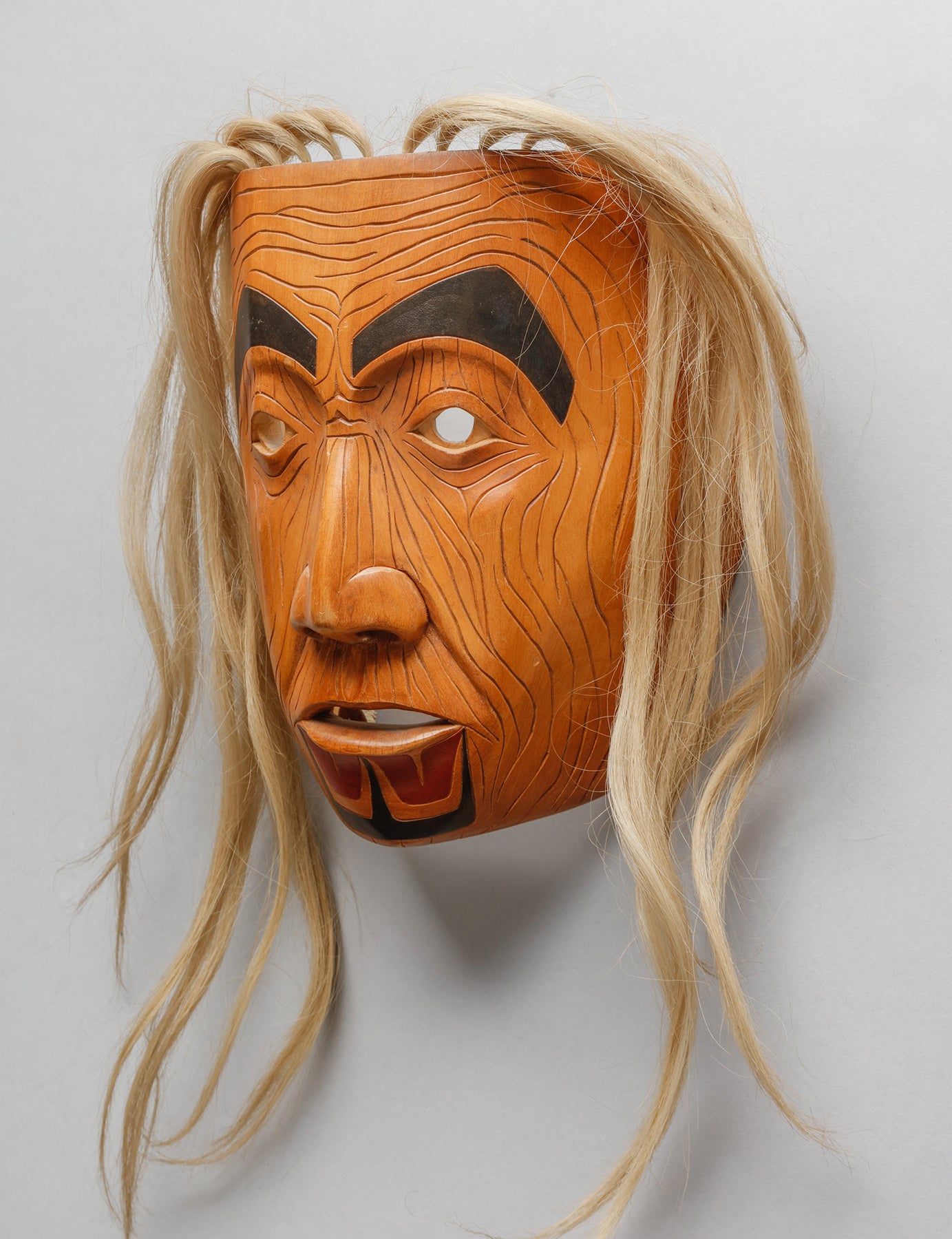 Portrait Mask depicting Old Woman by Glen Rabena, adopted Haida ...