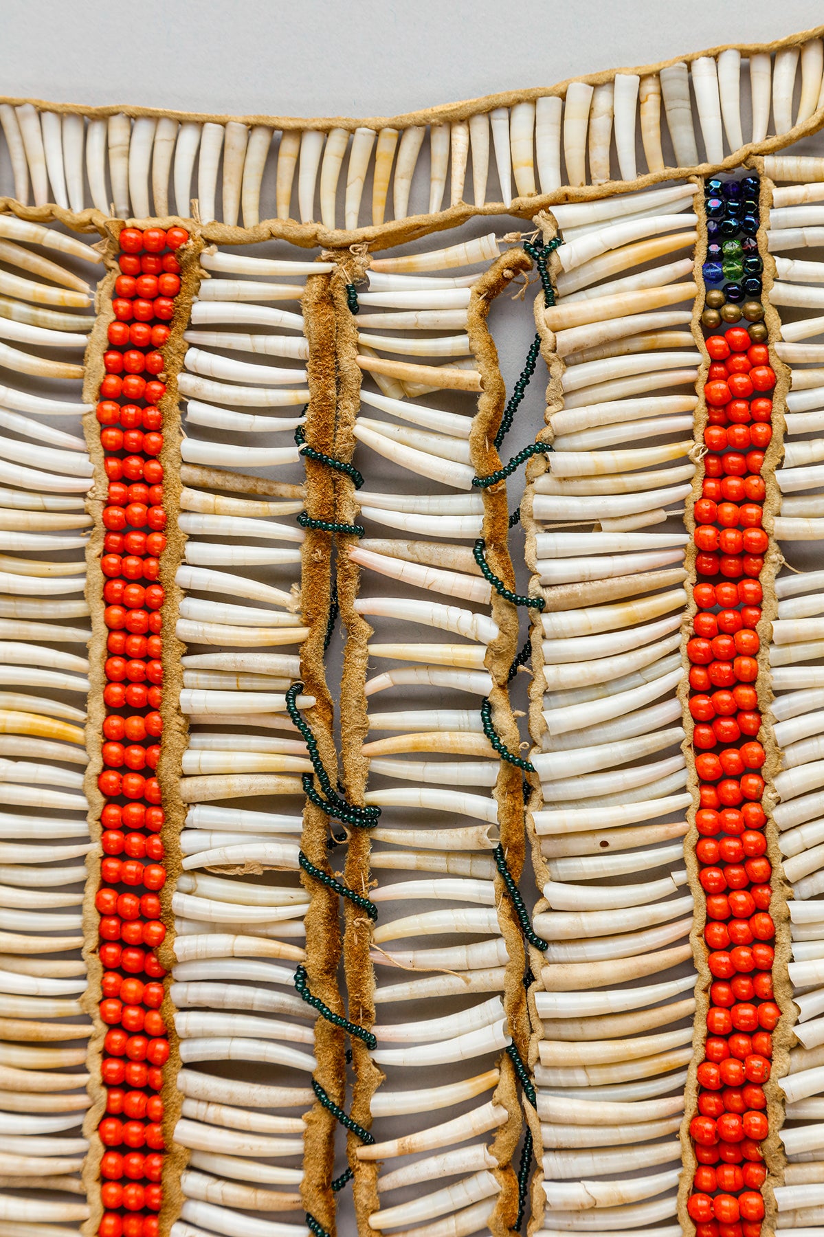 Rare Dentalium Shell Regalia, c. 1850, Attributed to the Chinook Cultu ...