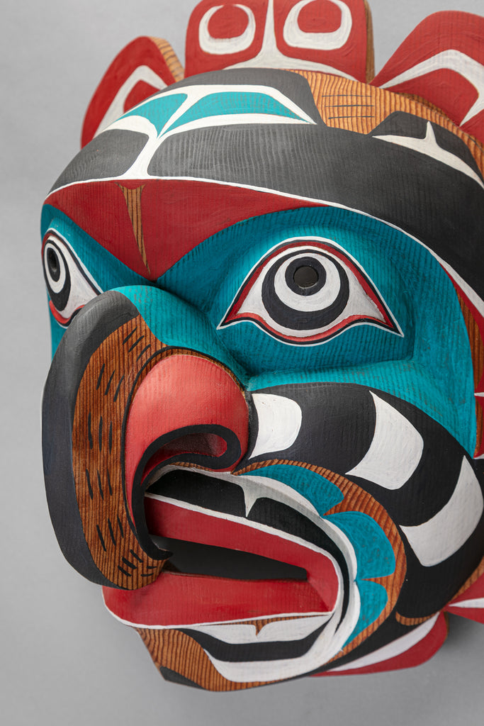 Mask depicting Komokwa - Chief of the Sea, c. 1980 by Lelooska (1933 ...