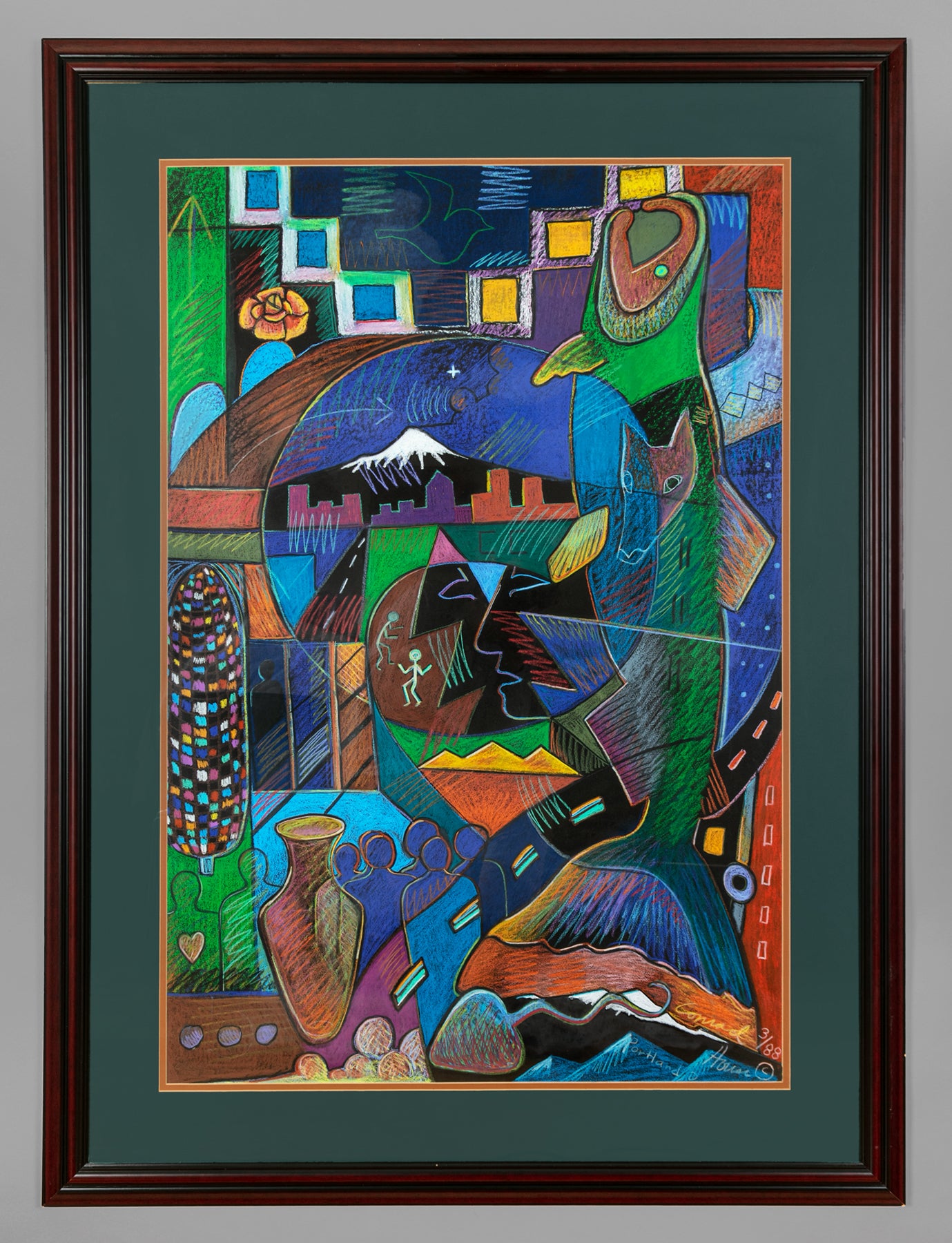 Portland Series - Original Painting by Conrad House (1956-2001), Navaj ...