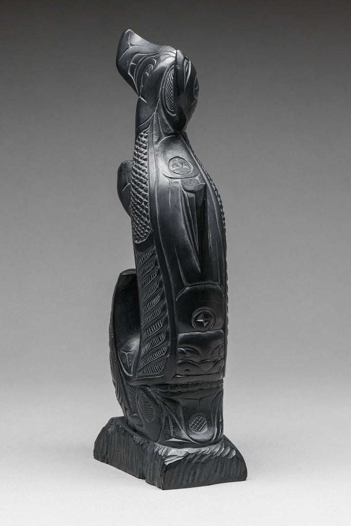 Argillite Carving depicting Dogfish (Shark) by Lionel Samuels, Haida ...